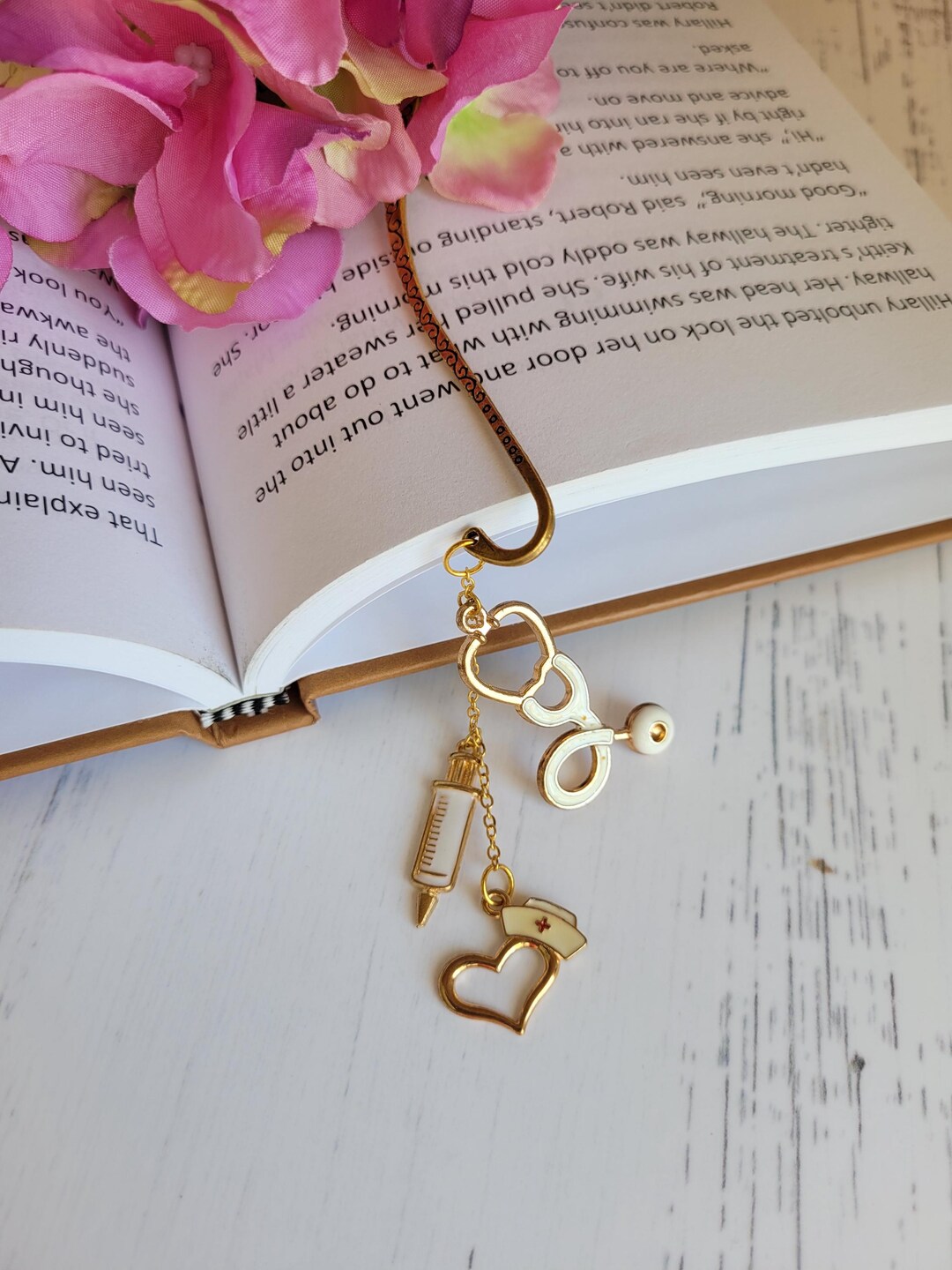 Metal Bookmarks | Nurse Gift | Doctor Gift | Enamel Medical Charms | 6 ...