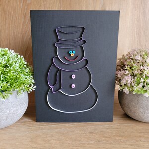 Quilled Christmas Card | Paper Craft | Snowman Card | Quilling | Blank ...