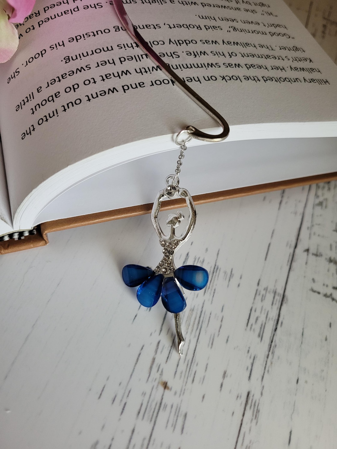 Metal Bookmarks | Delicate Chain With Gemmed Charms | Ballerina Dancer ...