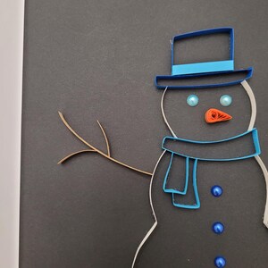 Quilled Snowman Art: Framed Winter Paper Craft (8x10) - Etsy