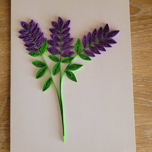 Quilled Lavender Floral Card Paper Craft Quilling Blank Inside - Etsy