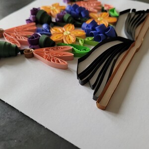 Book Lover Gift | Quilled Art Piece | Colorful Book With Flowers ...