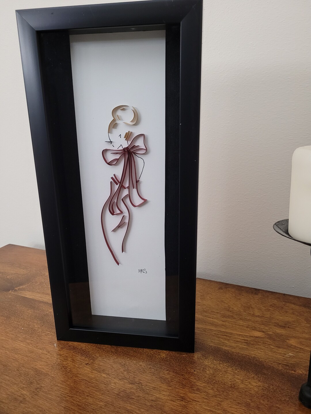 Woman in a Red Dress Quilled Art Piece | Paperquilling | Handmade Home ...