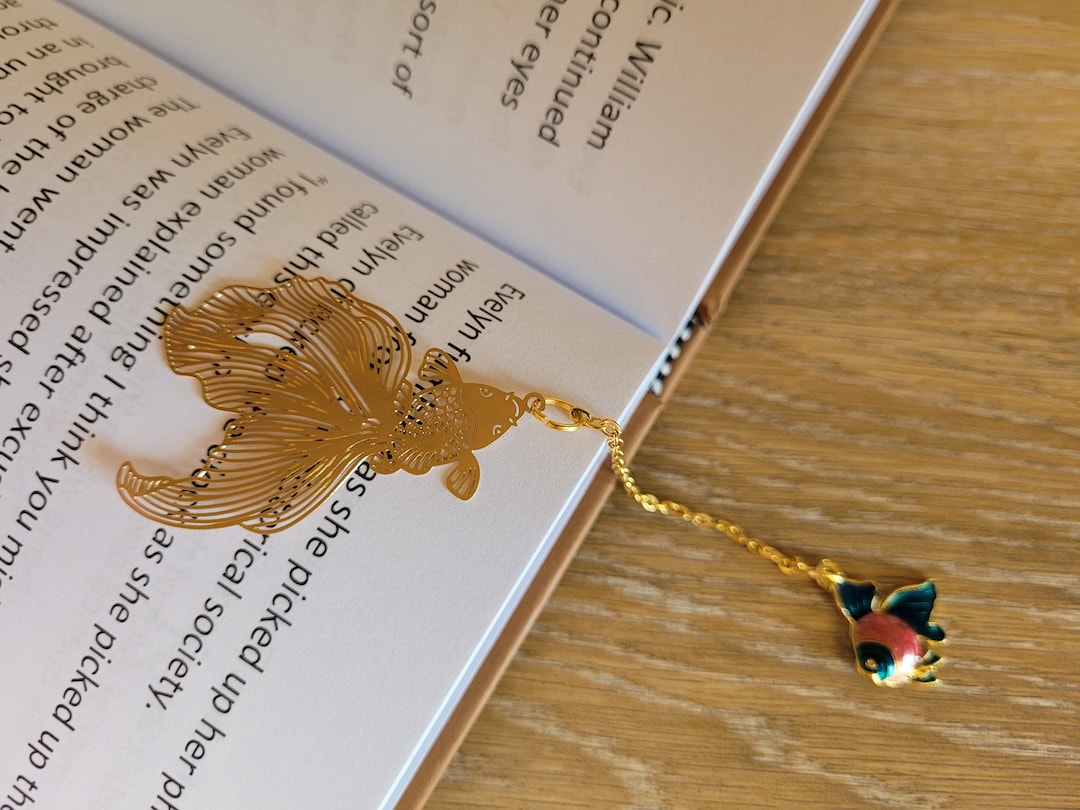 Metal Bookmarks | Koi Fish | Goldfish | Fish Charm | Lotus Flower ...