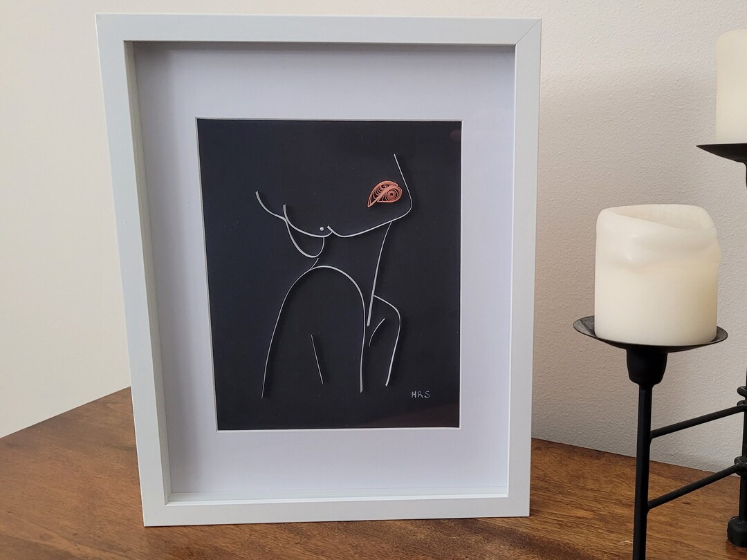 Quilled Female Line Art Piece | Paper Craft | Quilling | Handmade Home ...