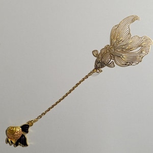 Metal Bookmarks | Koi Fish | Goldfish | Fish Charm | Lotus Flower ...