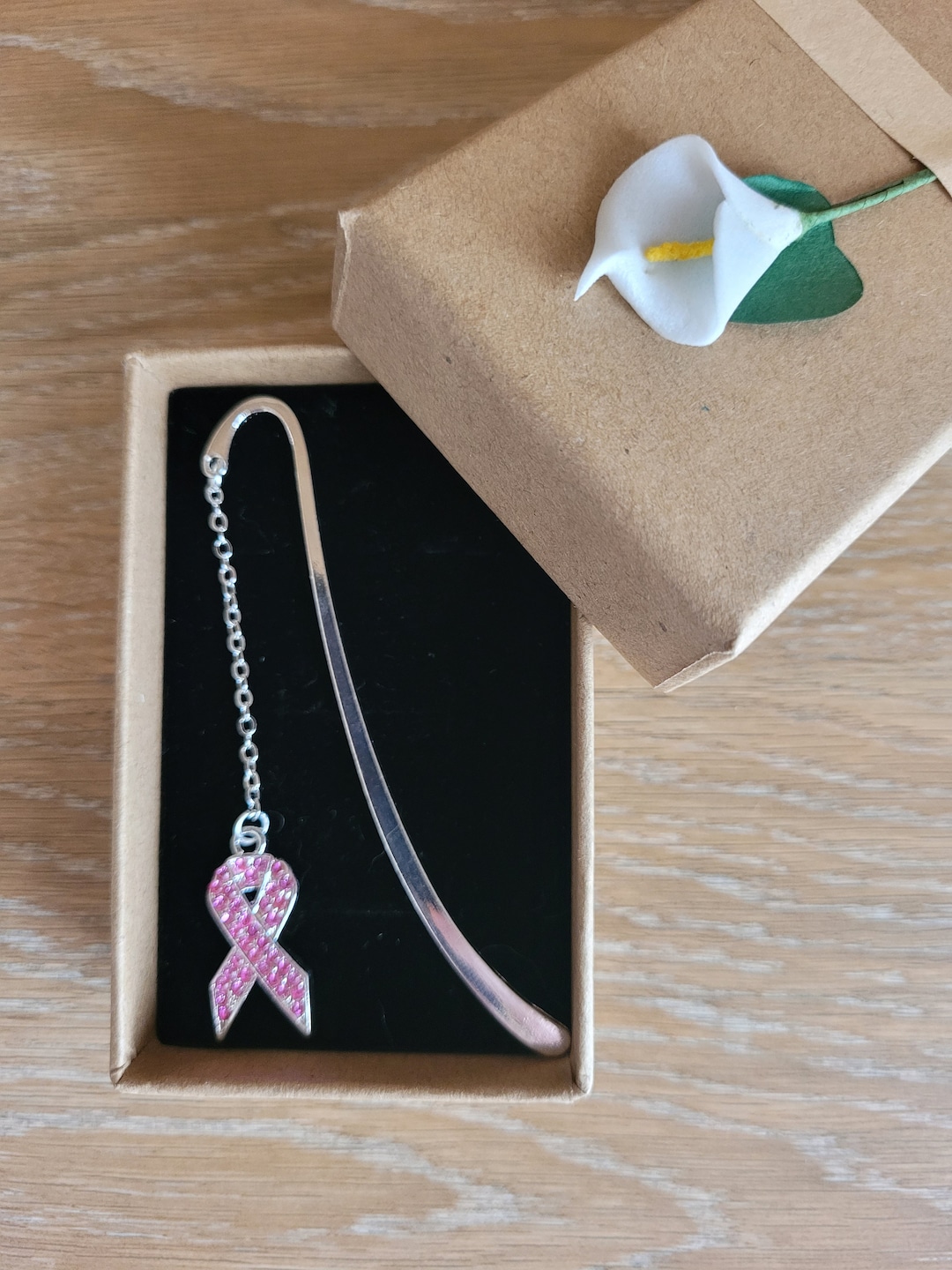 Metal Bookmarks Pink Awareness Ribbon Gift 2 Designs - Etsy