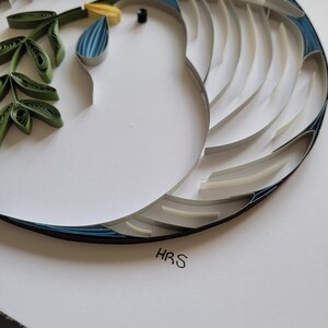 Dove With Olive Branch Quilled Art: 9x9 Framed Paper Wall Decor - Etsy