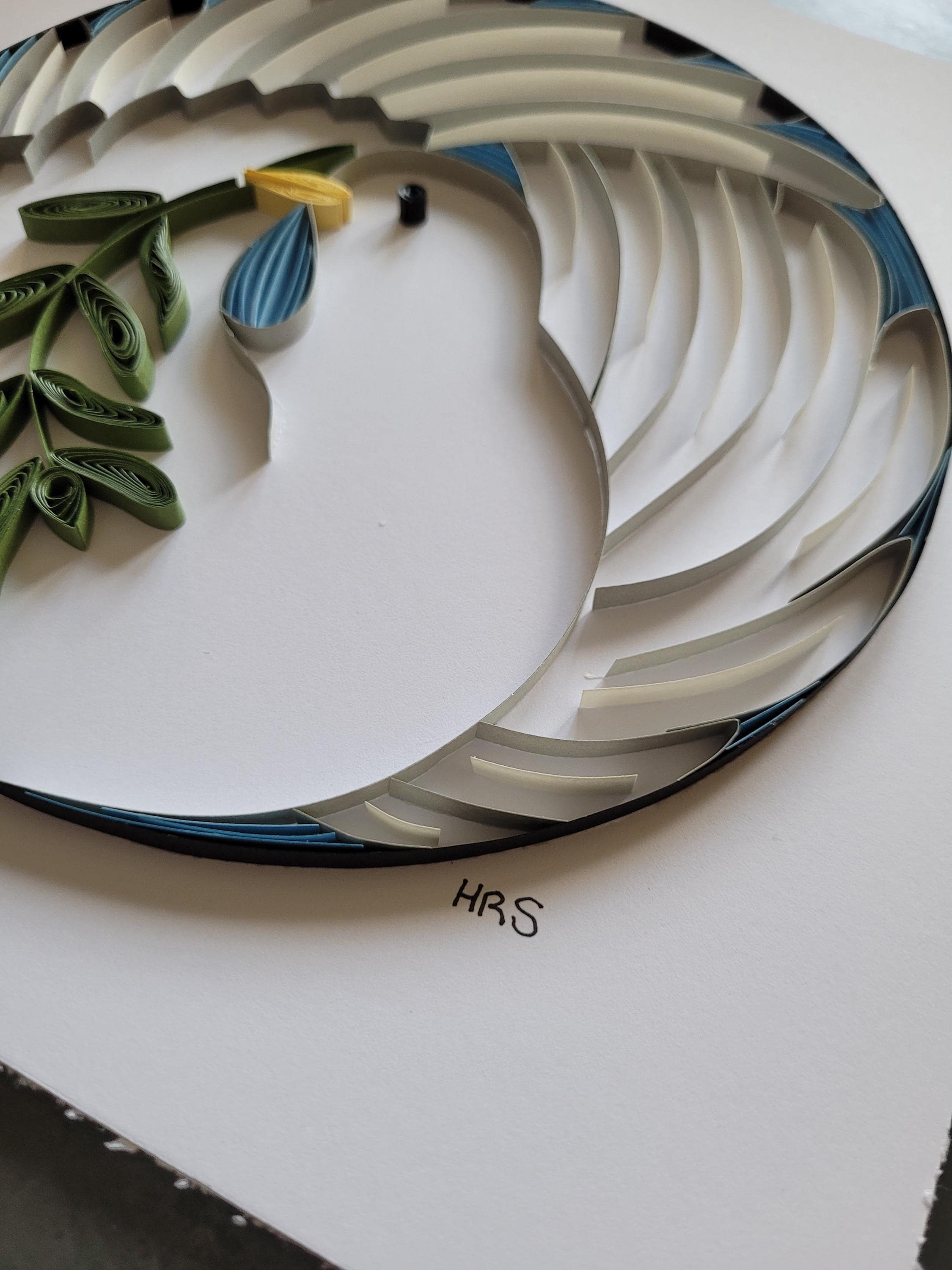 Dove With Olive Branch Quilled Art: 9x9 Framed Paper Wall Decor - Etsy