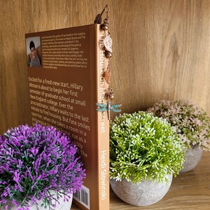 Metal Bookmarks Copper Feather Dragonfly Charm Unique Book Lover Gift 3 ...