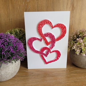 Quilled Interlocking Heart Card | Paper Craft | Quilling | Blank Inside ...