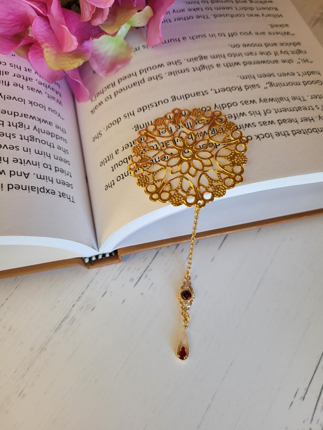 Metal Bookmarks | Gold Open Work Filigree Medallion Bookmark | Mandala ...