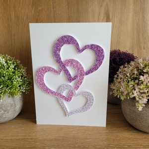 Quilled Interlocking Heart Card | Paper Craft | Quilling | Blank Inside ...