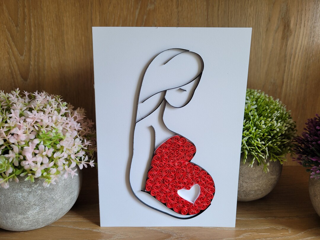 Quilled Baby Shower Card Paper Craft Quilling Blank - Etsy
