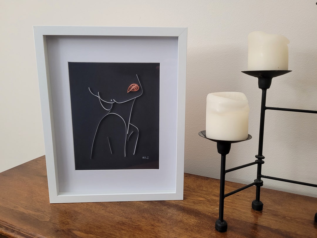 Quilled Female Line Art Piece Paper Craft Quilling - Etsy