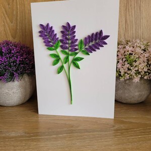 Quilled Lavender Floral Card Paper Craft Quilling Blank Inside - Etsy