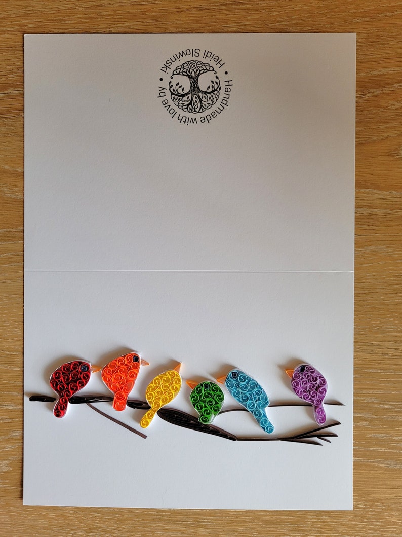 Quilled Birds of a Feather Card Paper Craft Quilling - Etsy