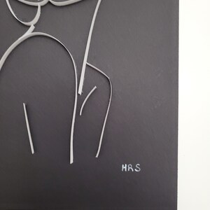 Quilled Female Line Art Piece Paper Craft Quilling Handmade Home ...