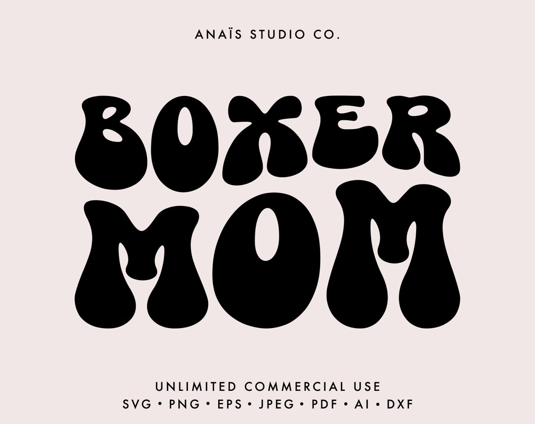 Boxer Dog Mom Svg Png Boxer Mom Svg Png Boxer Svg Retro - Etsy
