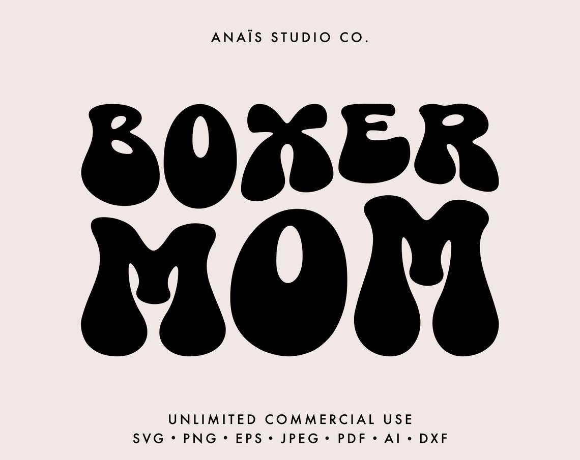 Boxer Dog Mom Svg Png Boxer Mom Svg Png Boxer Svg Retro - Etsy
