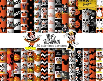 Halloween Digital Paper - Etsy