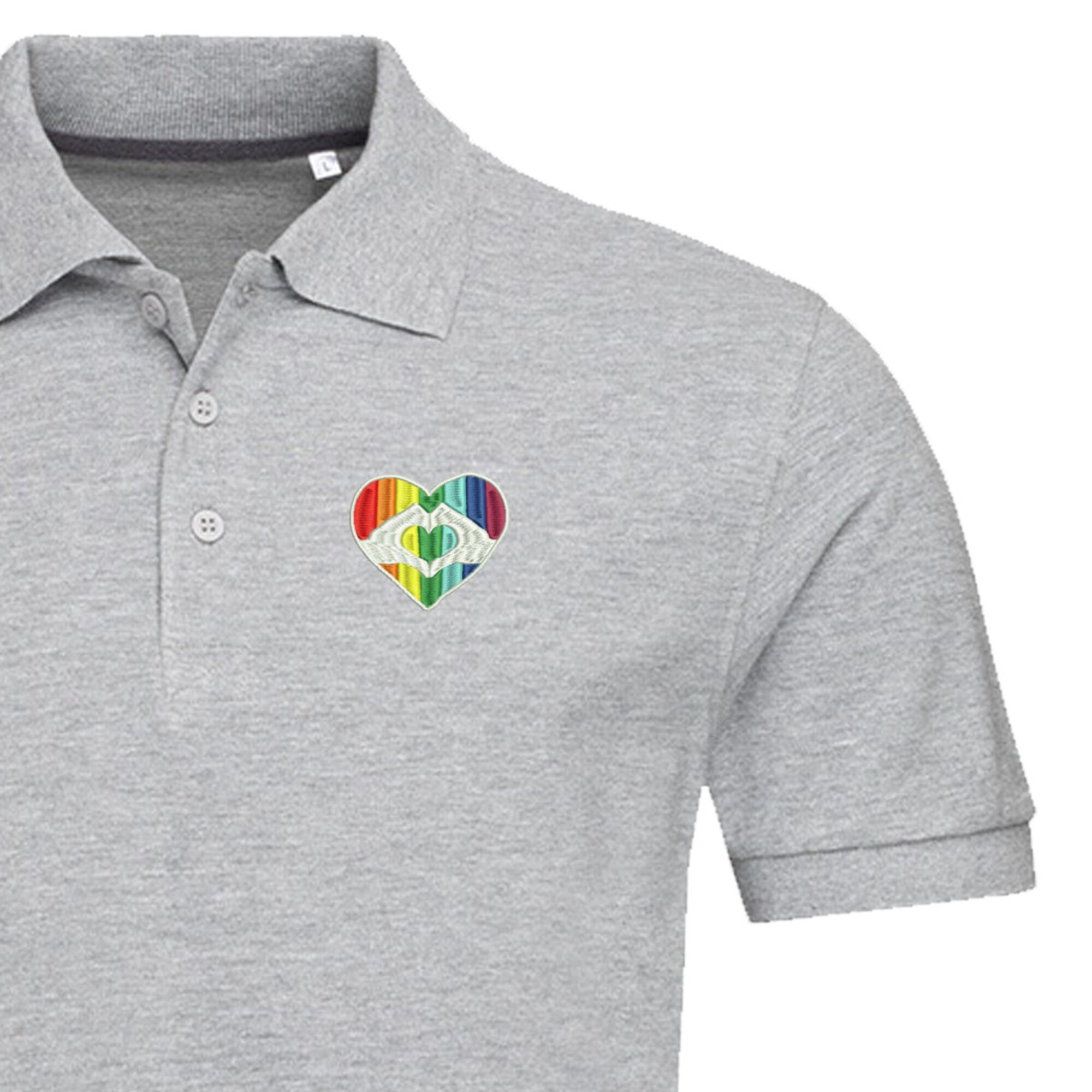 Pride Heart Polo Shirt For Man | Rainbow Poloshirt sold by Thien | SKU ...