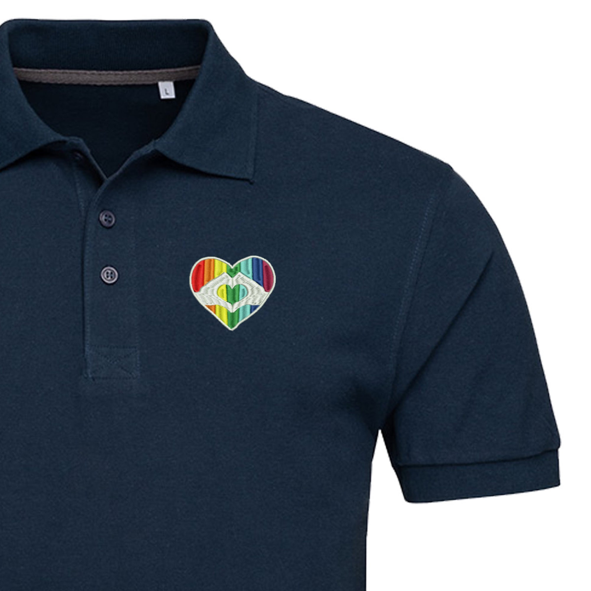Pride Heart Polo Shirt For Man | Rainbow Poloshirt sold by Thien | SKU ...