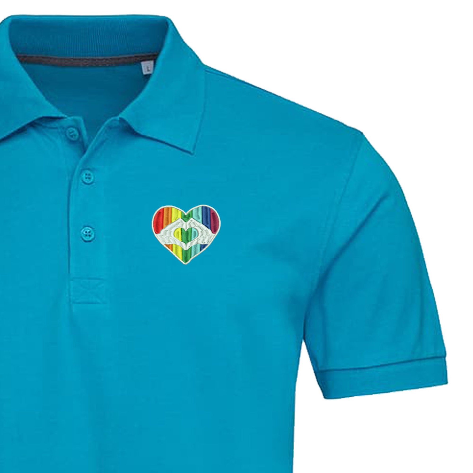 Pride Heart Polo Shirt For Man | Rainbow Poloshirt sold by Thien | SKU ...