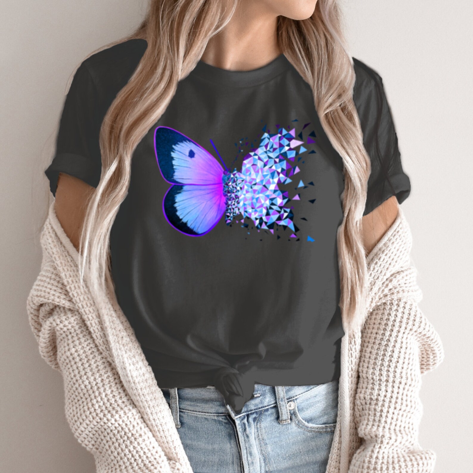 Dissolving Butterfly Unisex Tshirt T-shirt - Etsy
