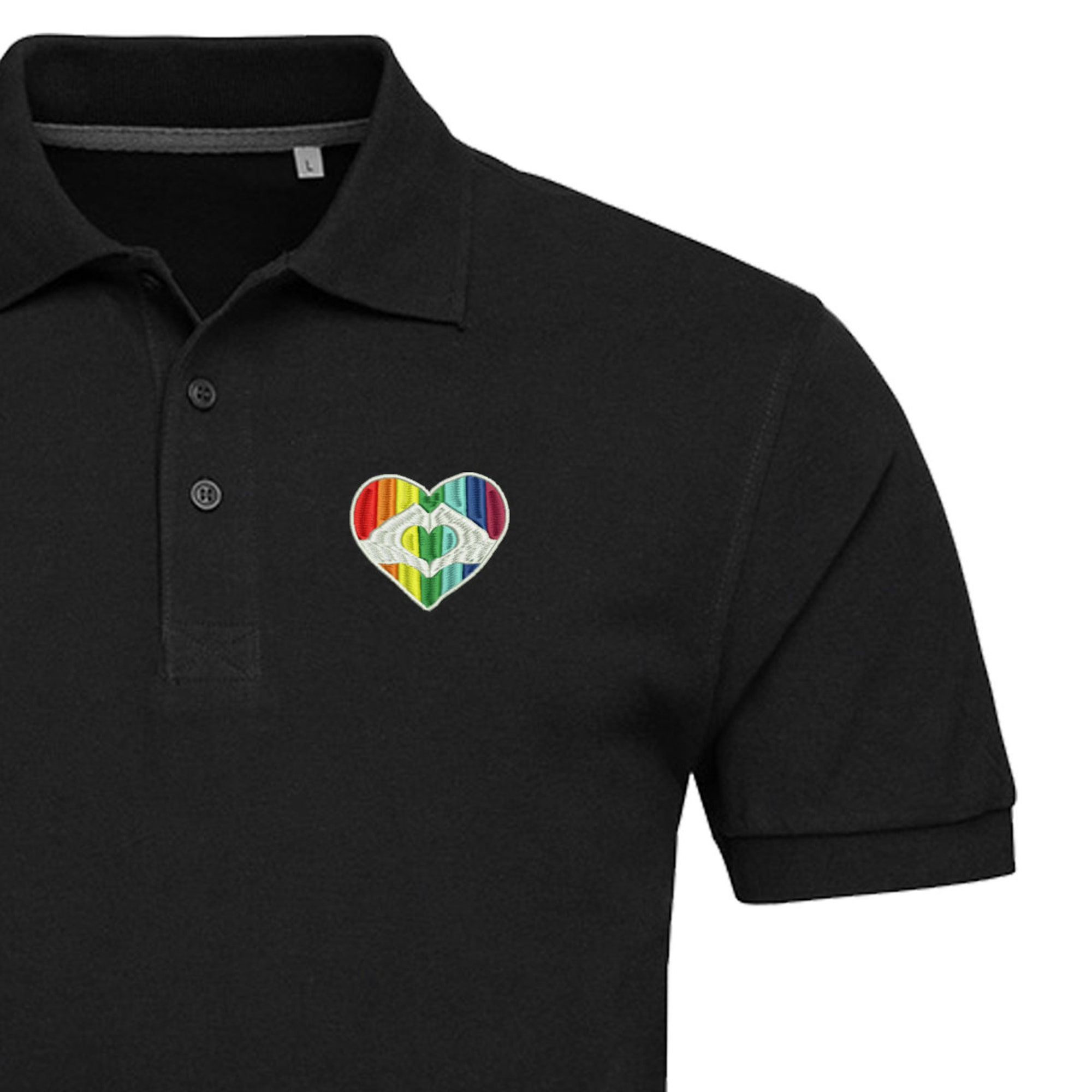 Pride Heart Polo Shirt For Man | Rainbow Poloshirt sold by Thien | SKU ...