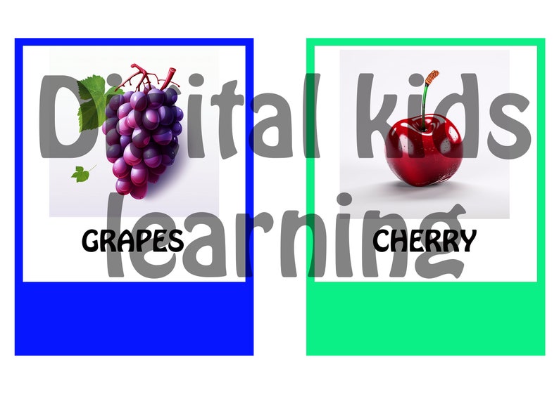 Printable FRUITS Flashcards for Kids Free Coloring Pages Too - Etsy