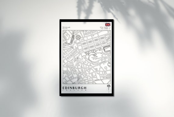 EDINBURGH/UK Urban Map. Printable Digital Download Poster. | Etsy