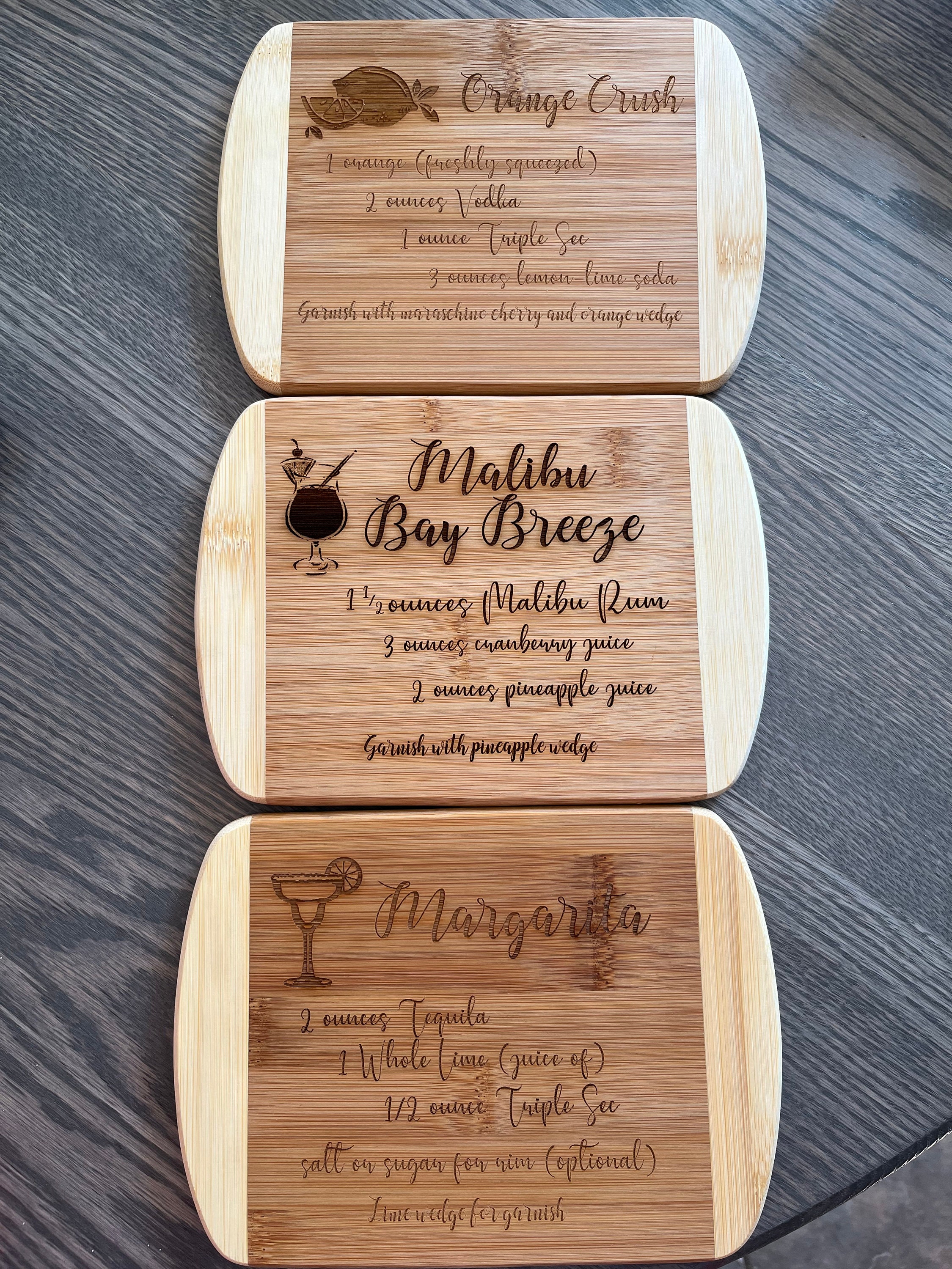 Cocktail Cutting Boards - Etsy