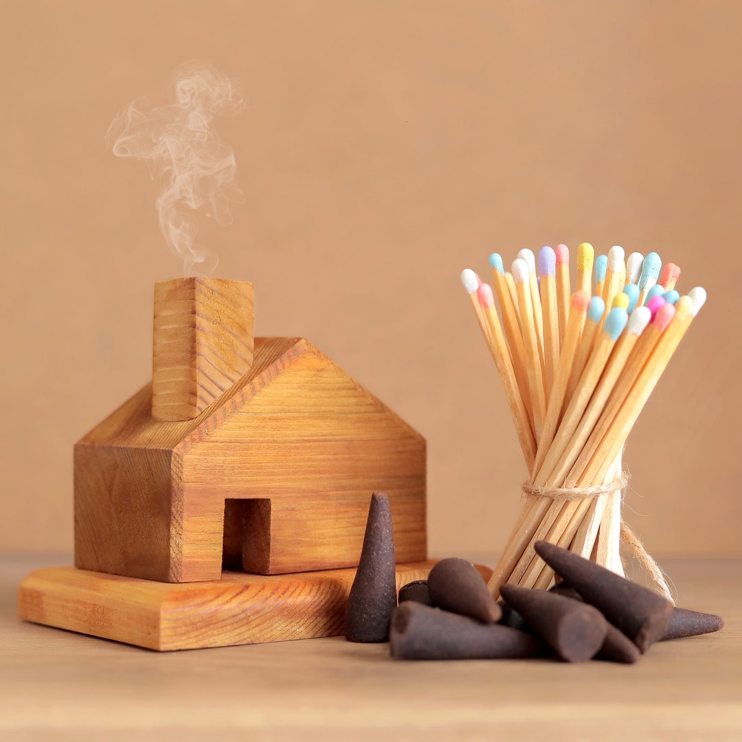 Set of Incense Holder+incense+matches, Cone Incense Burner, Incense ...