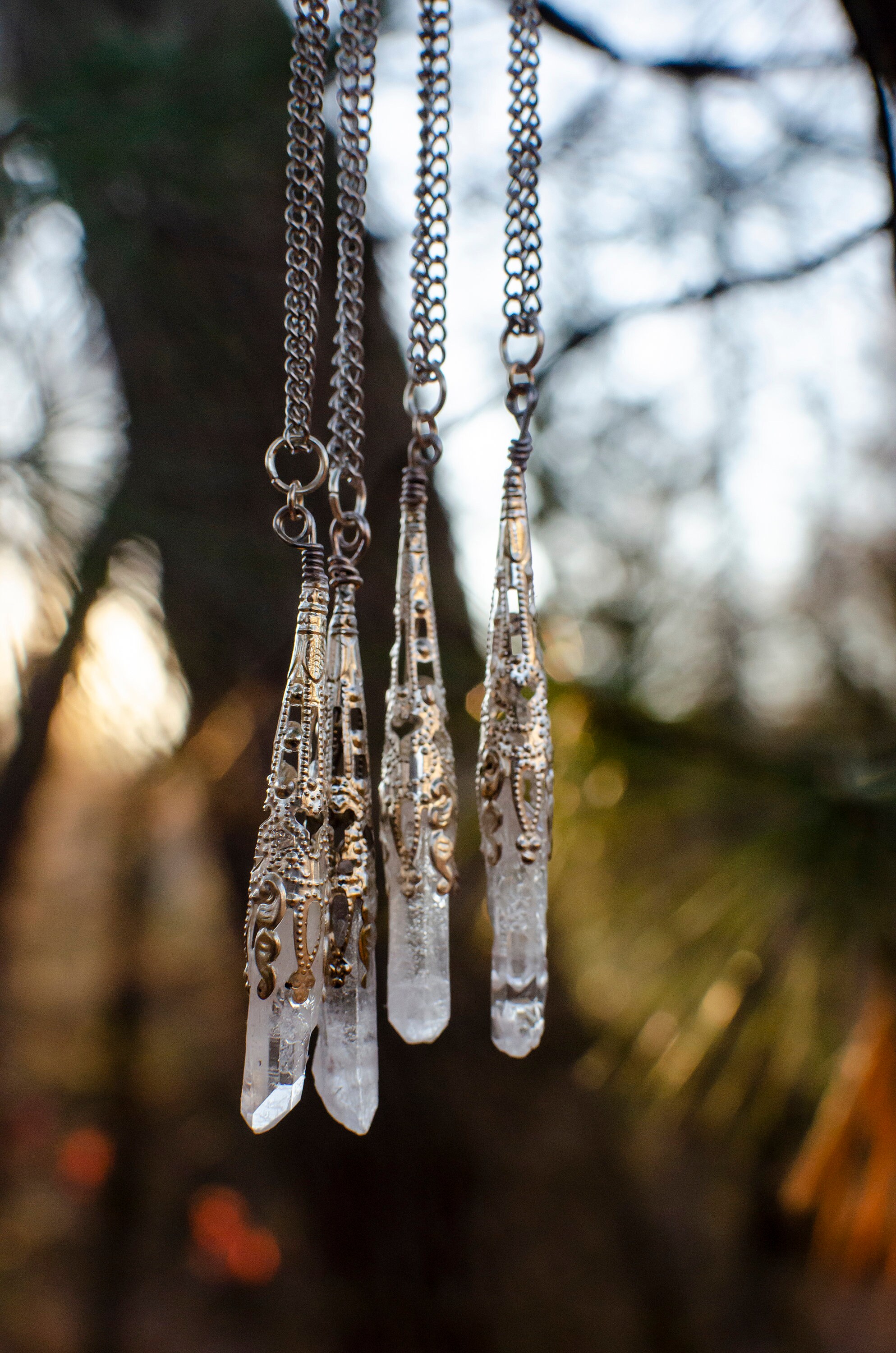 Quartz Crystal Icicle Pendant for Improving Concentration, Memory and ...
