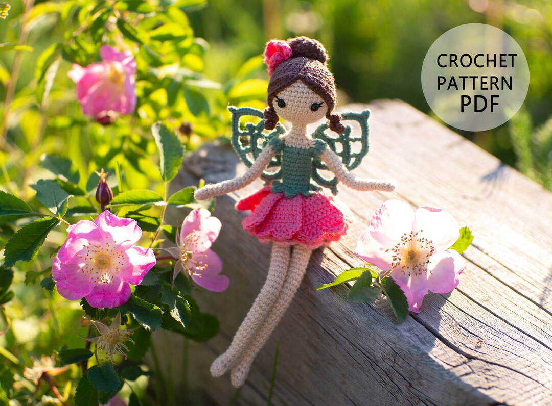 Wild Rose Fairy Doll Crochet Pattern - Etsy