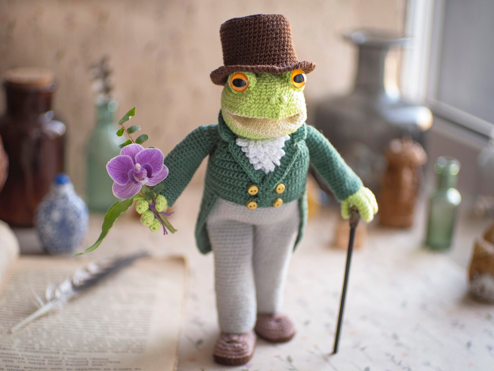Dandy Frog Outfit Сrochet Pattern - Etsy
