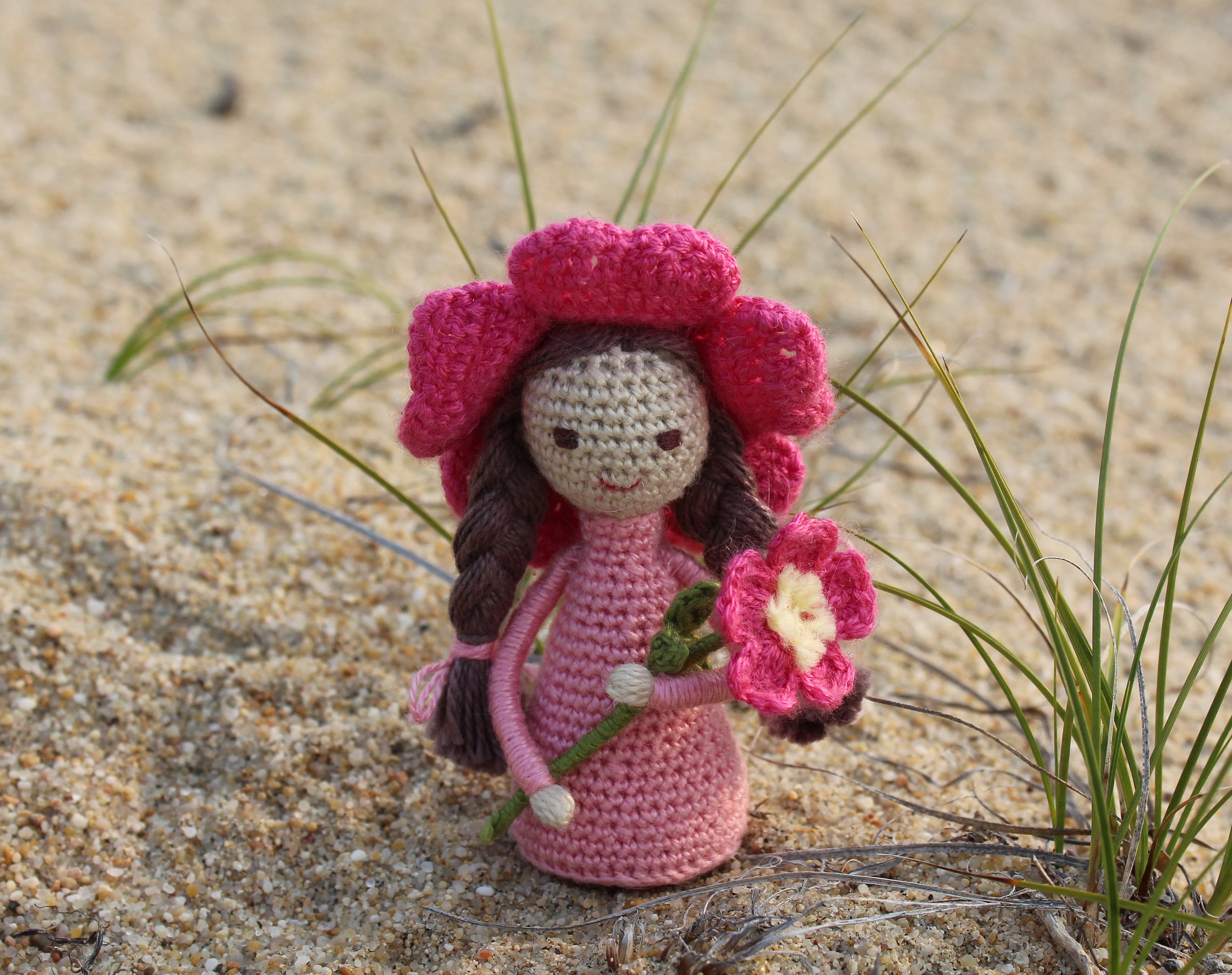 Crochet Pattern Flower Fairy Doll Miniature Amigurumi Wild Rose Fairy ...