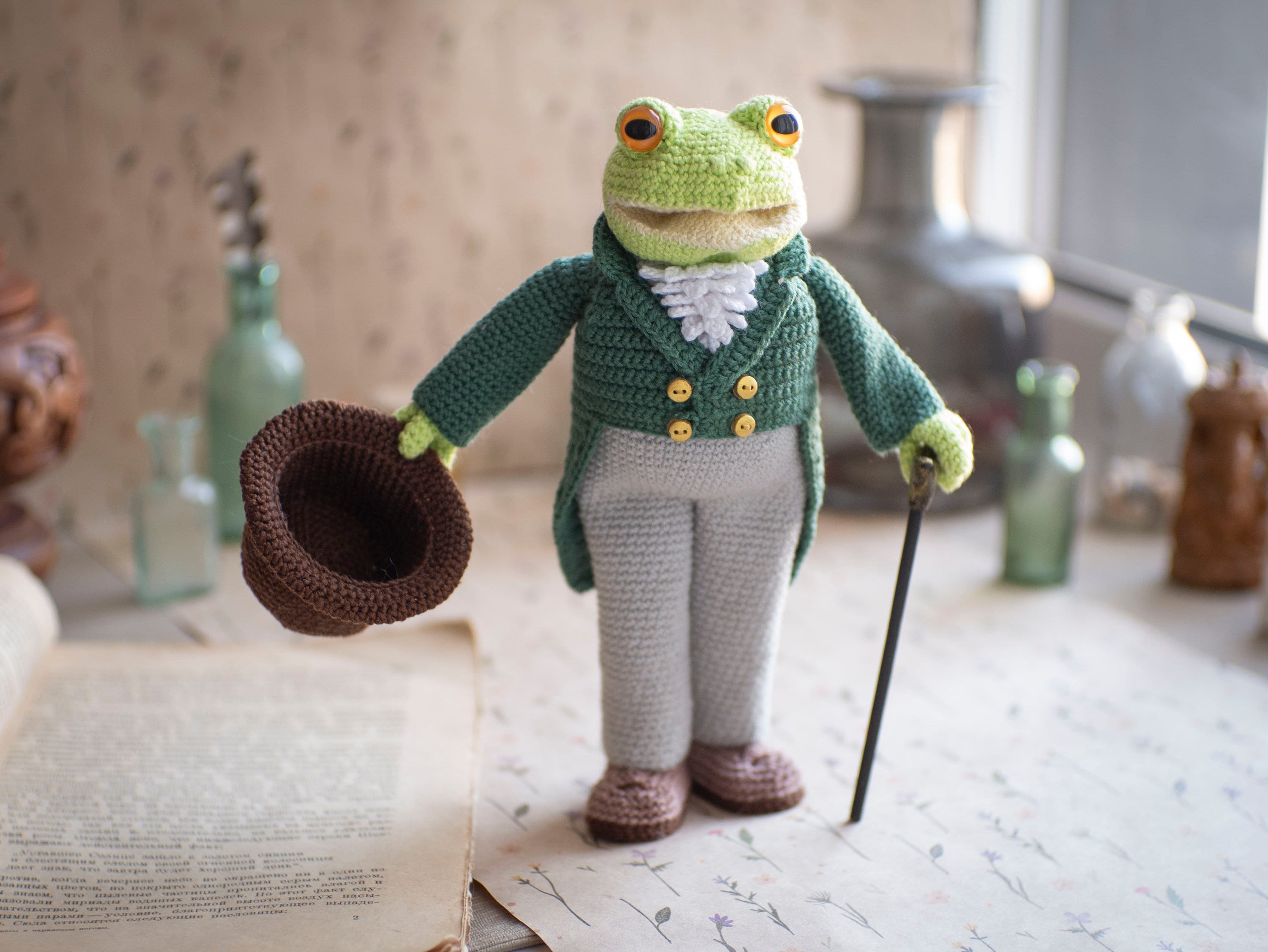 Dandy Frog Outfit Сrochet Pattern - Etsy