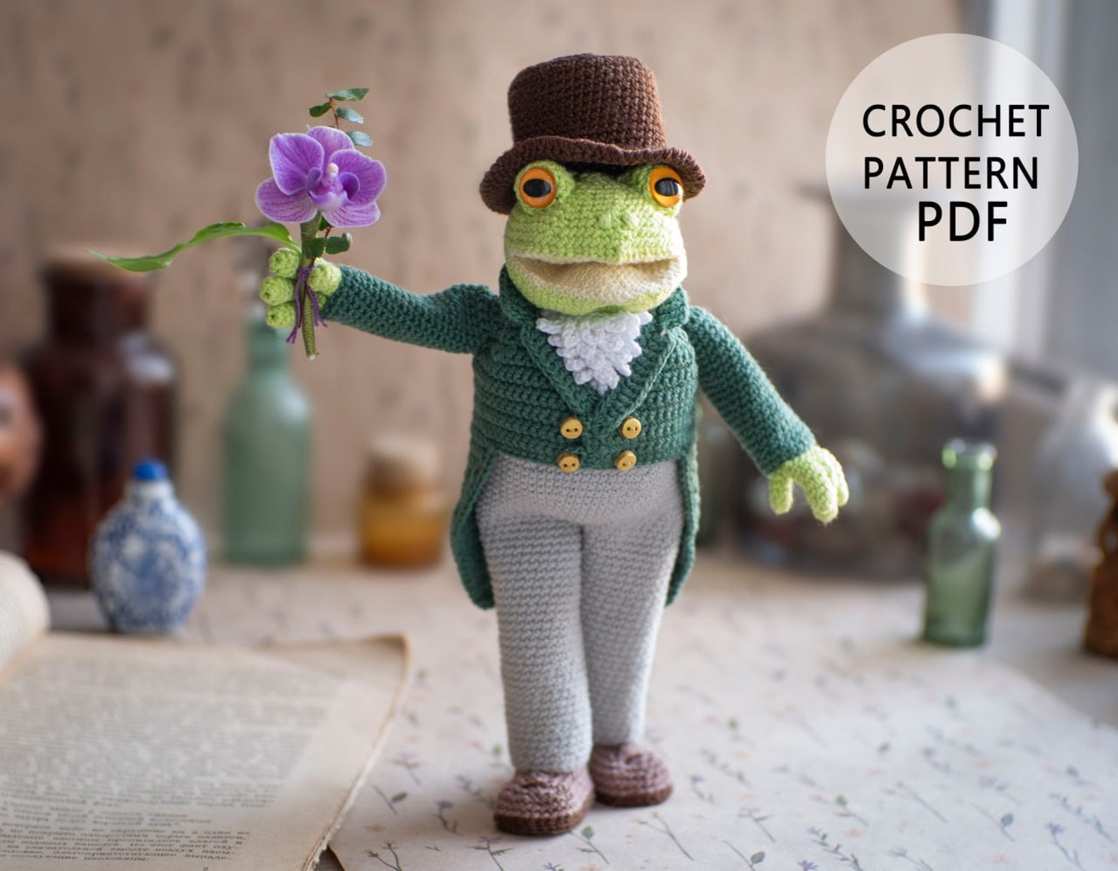 Dandy Frog Outfit Сrochet Pattern - Etsy