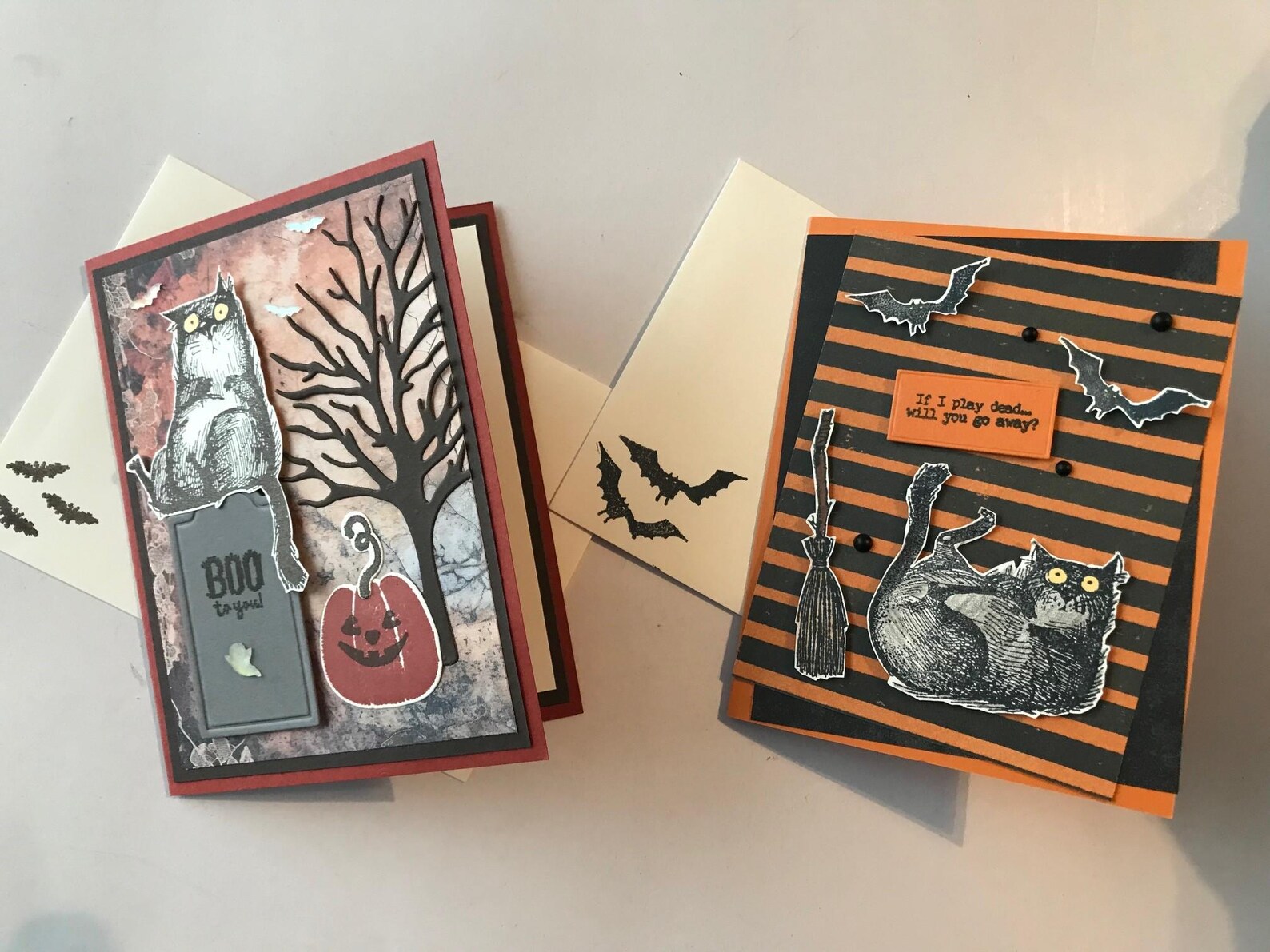 Fun Spooky Halloween Scaredy-cat Greeting Cards, Inside Greeting ...