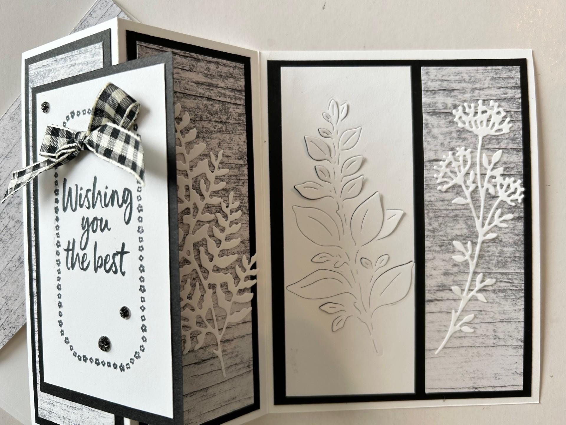 Blank Friendship Handcrafted Greeting Cards, a Fun-fold & a Top-fold ...