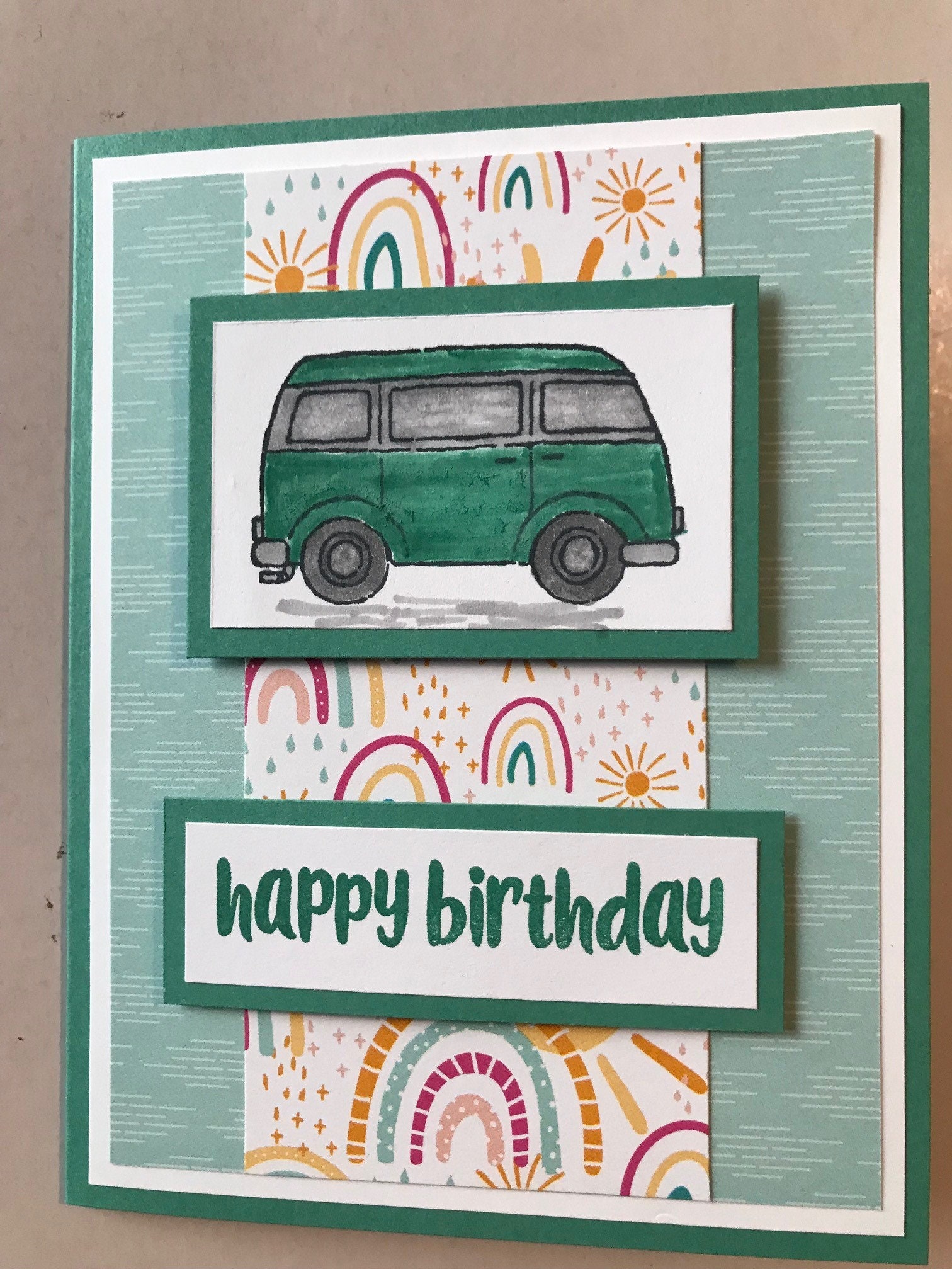 Van Handmade Greeting Cards, 1 Birthday, 1 Note Card, Embellished ...