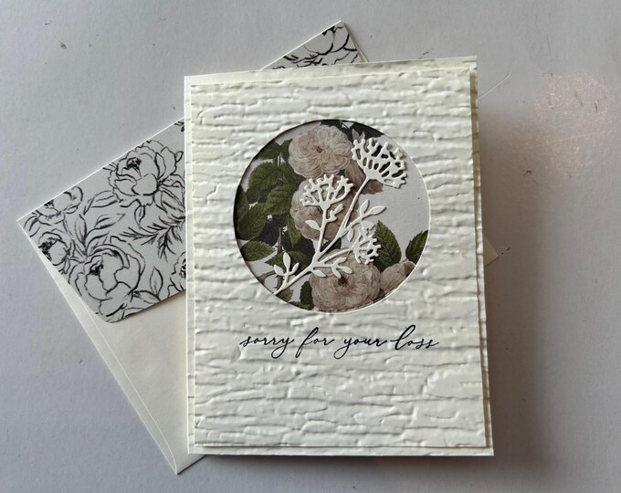 Sympathy Handcrafted Greeting Card Featuring Roses, 3D, Layered ...