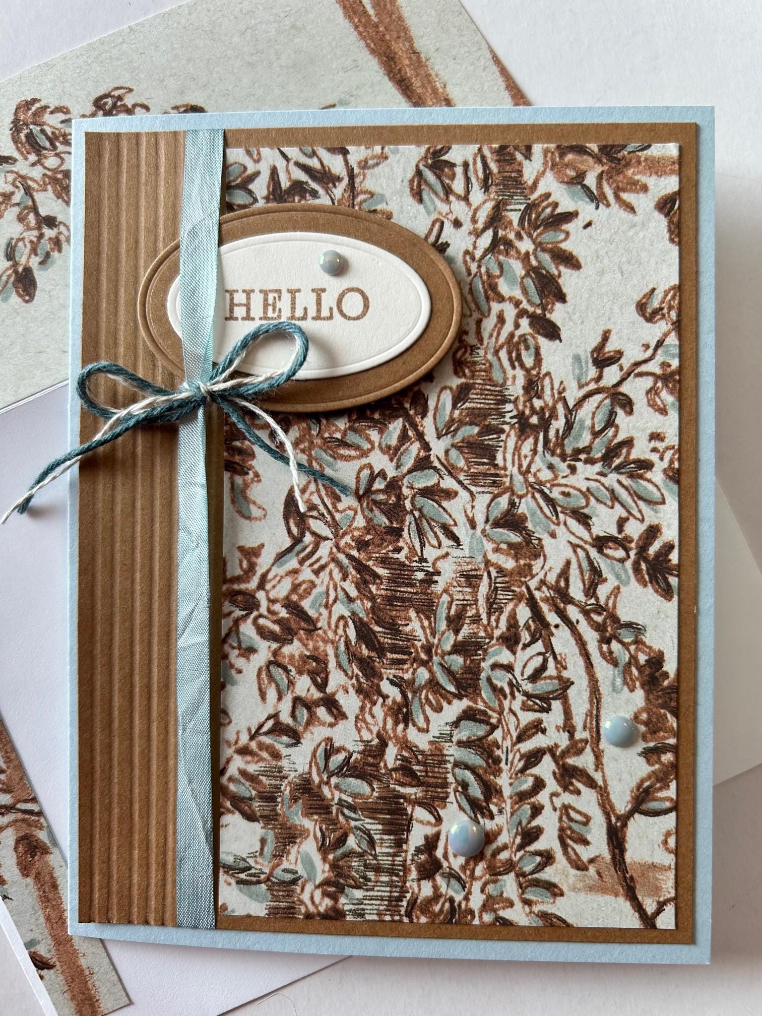 Blank Floral Note Cards, Handcrafted, Layered Designer Paper, 3D ...