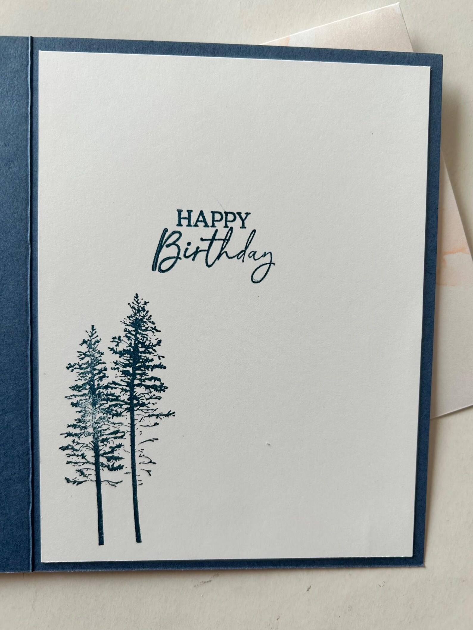 Handcrafted Tree Landscape Birthday Card With Envelope - Etsy