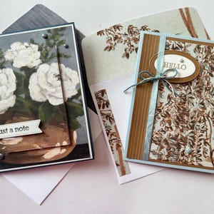 Blank Floral Note Cards, Handcrafted, Layered Designer Paper, 3D ...