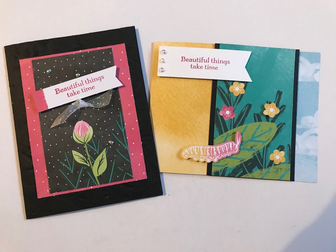 Encouragement Beautiful Things Take Time Greeting Cards, Caterpillar ...