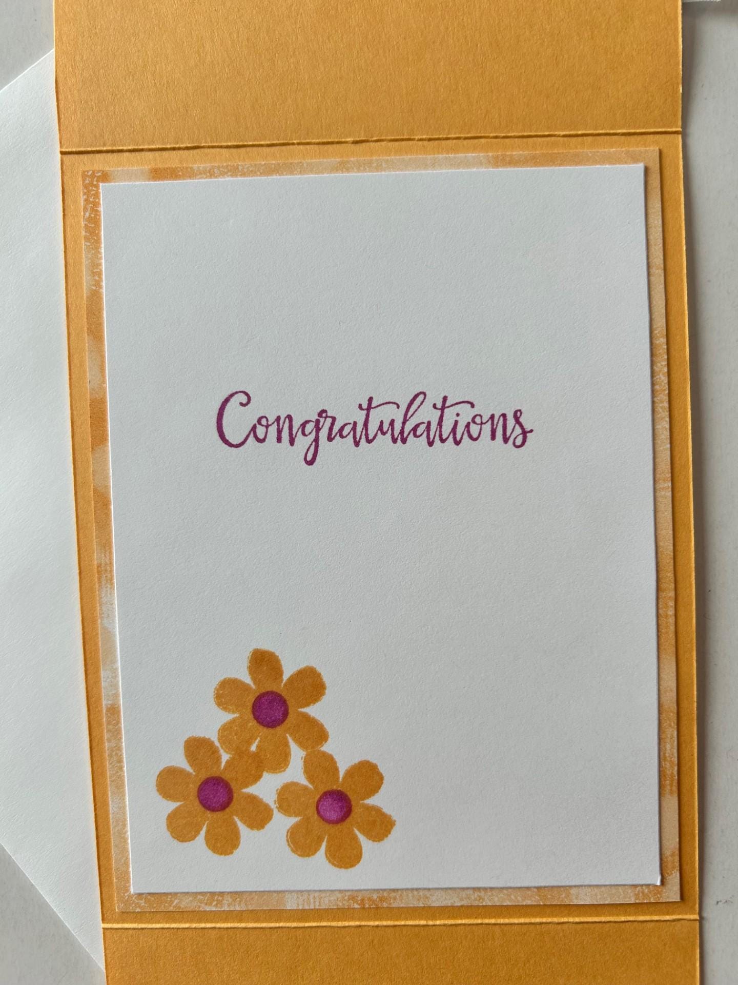 Congratulations Handcrafted, Top & Bottom Fold, Greeting Card, Layered ...