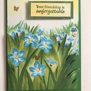 Collection of Forget-me-nots Flower Blank Note Cards, 3D, Embellished ...